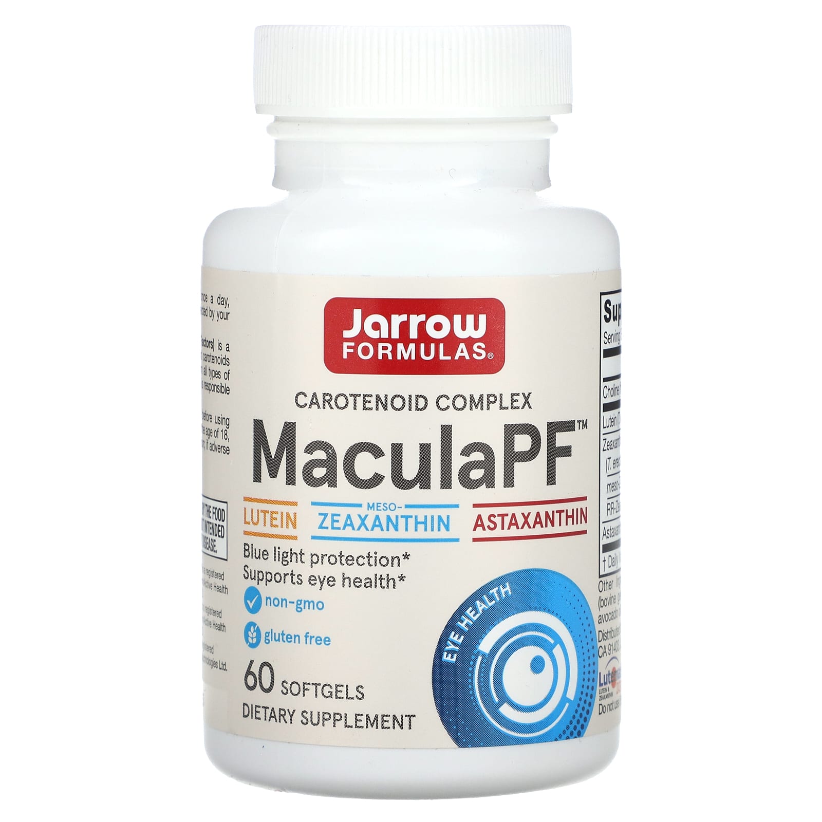 Jarrow Formulas, MaculaPF, комплекс каротиноидов, 60 капсул купить по ...