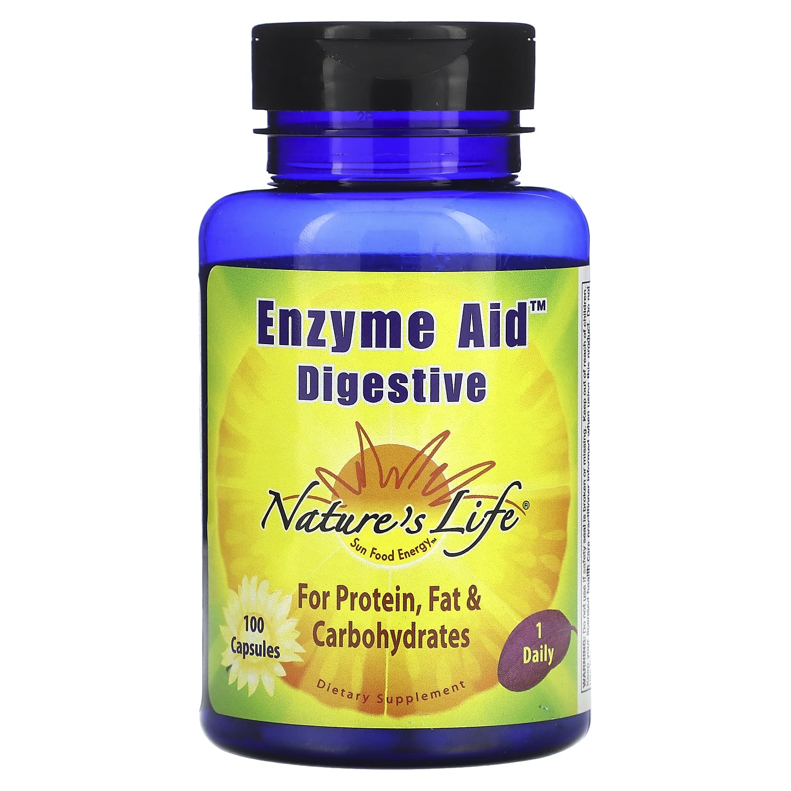 Nature's Life, Enzyme Aid, для пищеварительной системы, 100 капсул ...